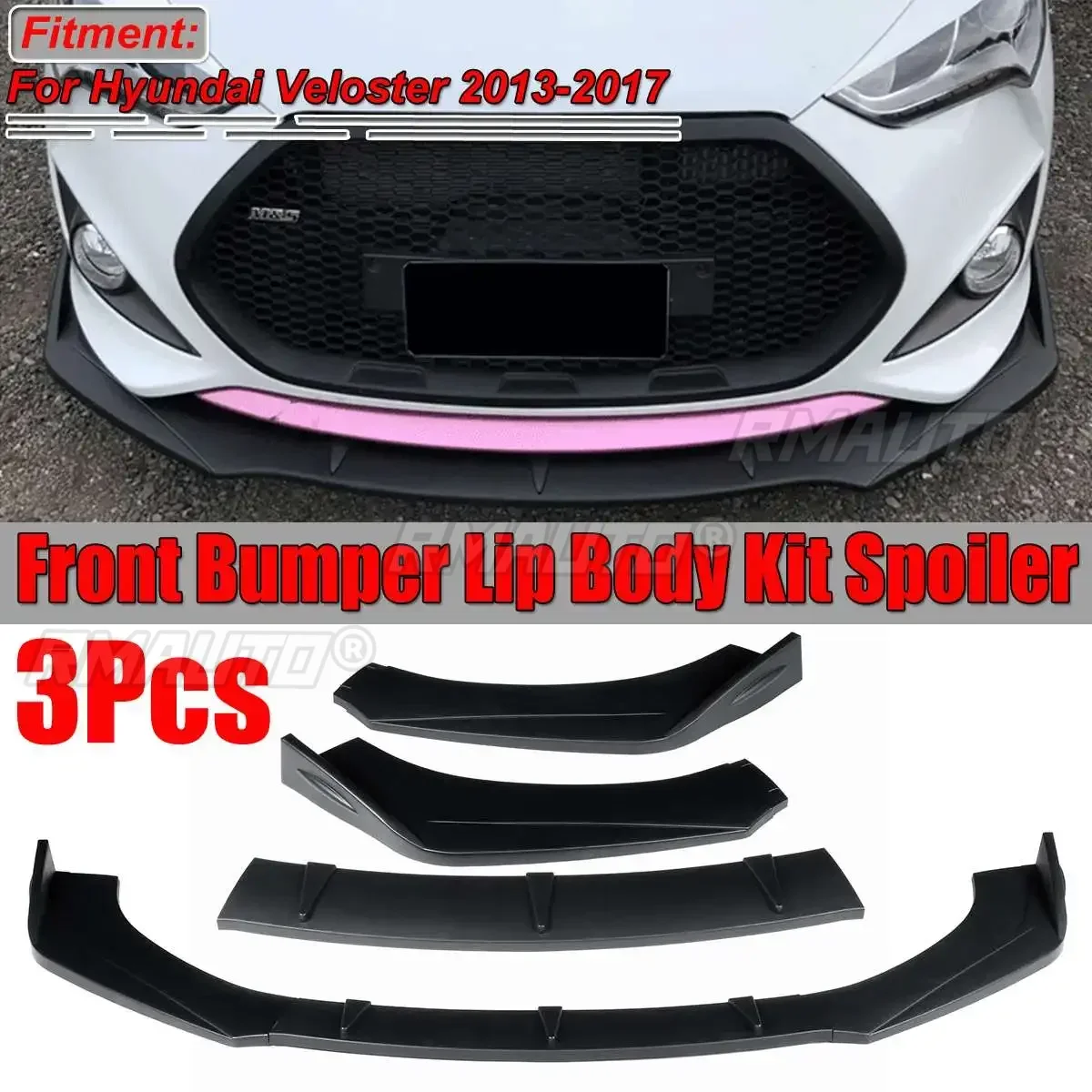 Veloster Lip Car Front Bumper Splitter Lip Spoiler Diffuser Deflector ...