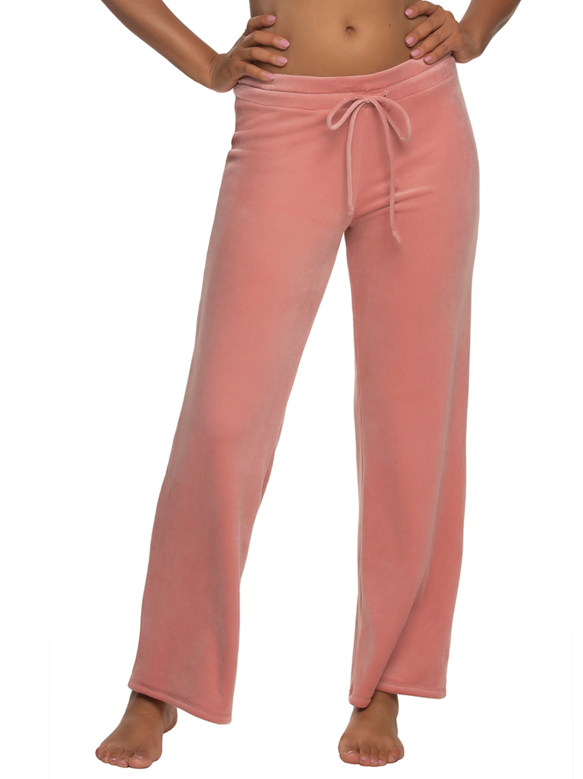 Velour Lounge Pant | Relaxed Fit | Felina (Ash Rose, Large) - Walmart.com