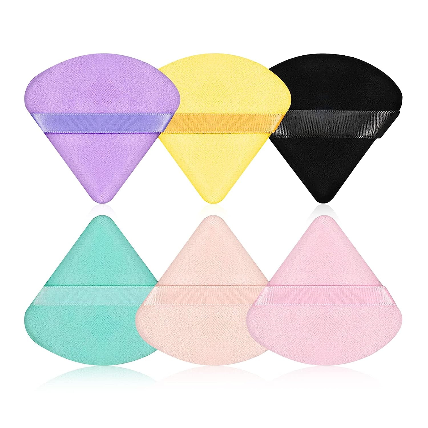 Velour Powder Puff 6,Triangle Powder Puffs for Face Powder,Setting ...