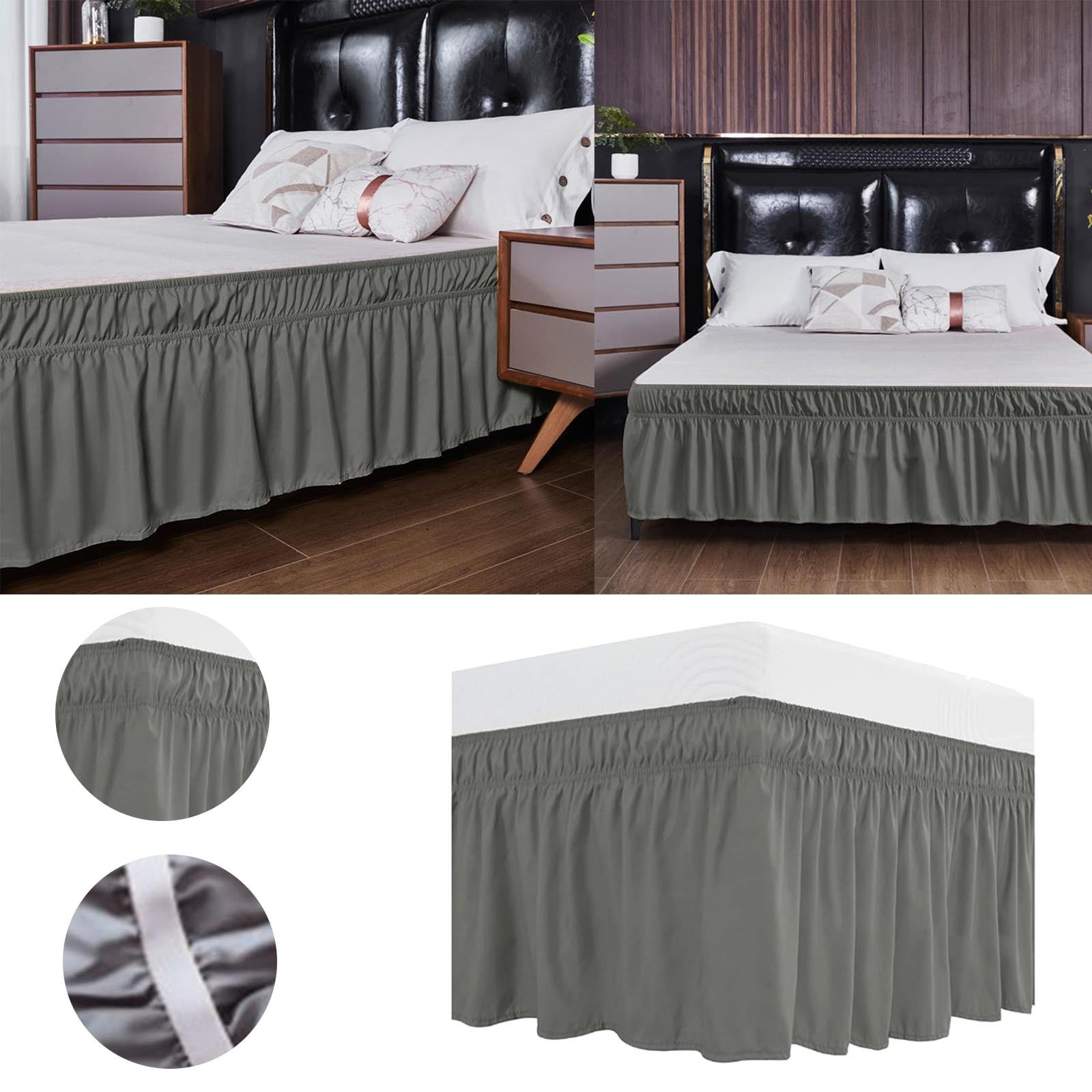 Velour Sheets Proof Ruffles Wraparound Bed Skirt - Walmart.com