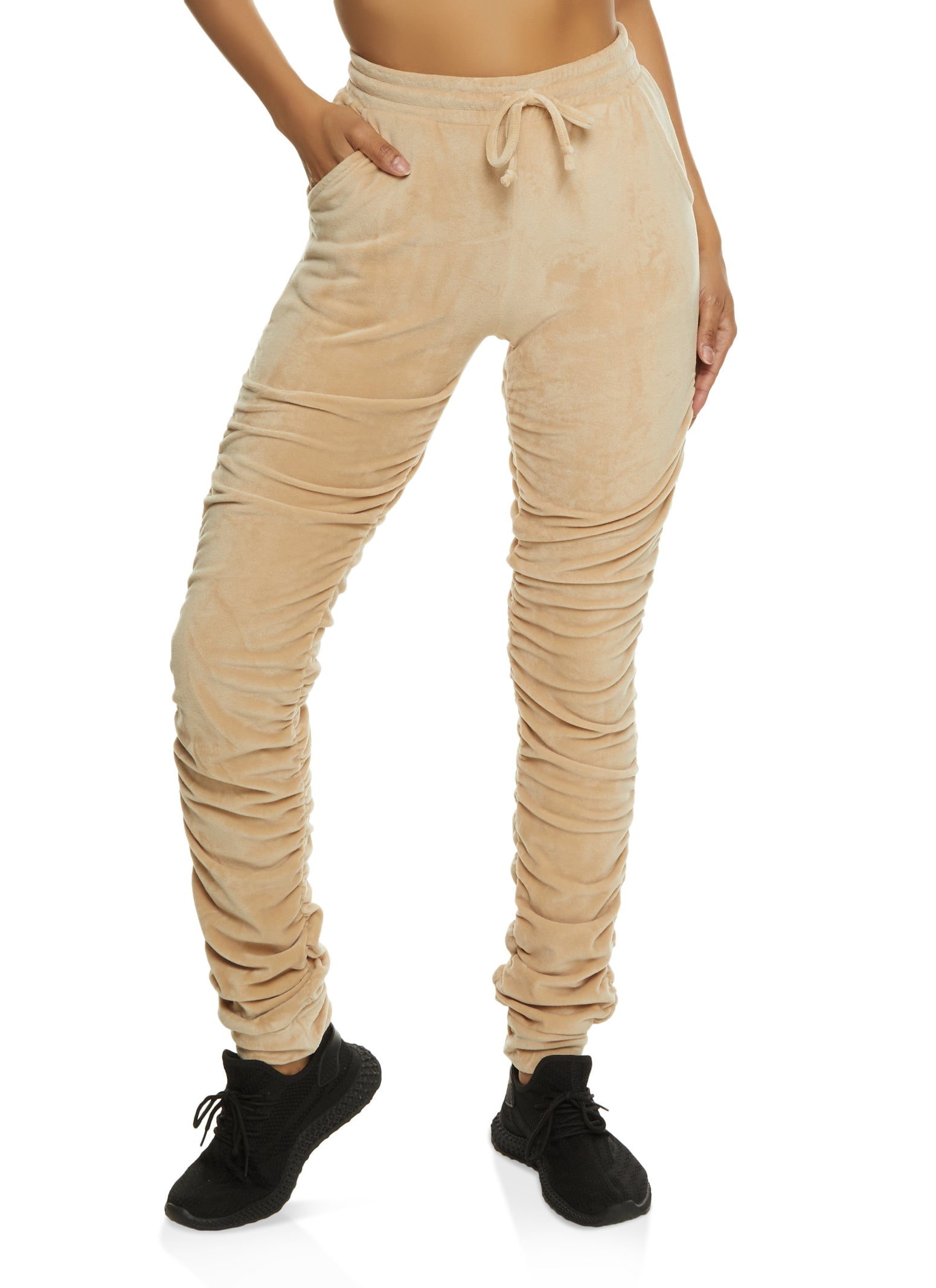 Velour Stacked Joggers - Walmart.com