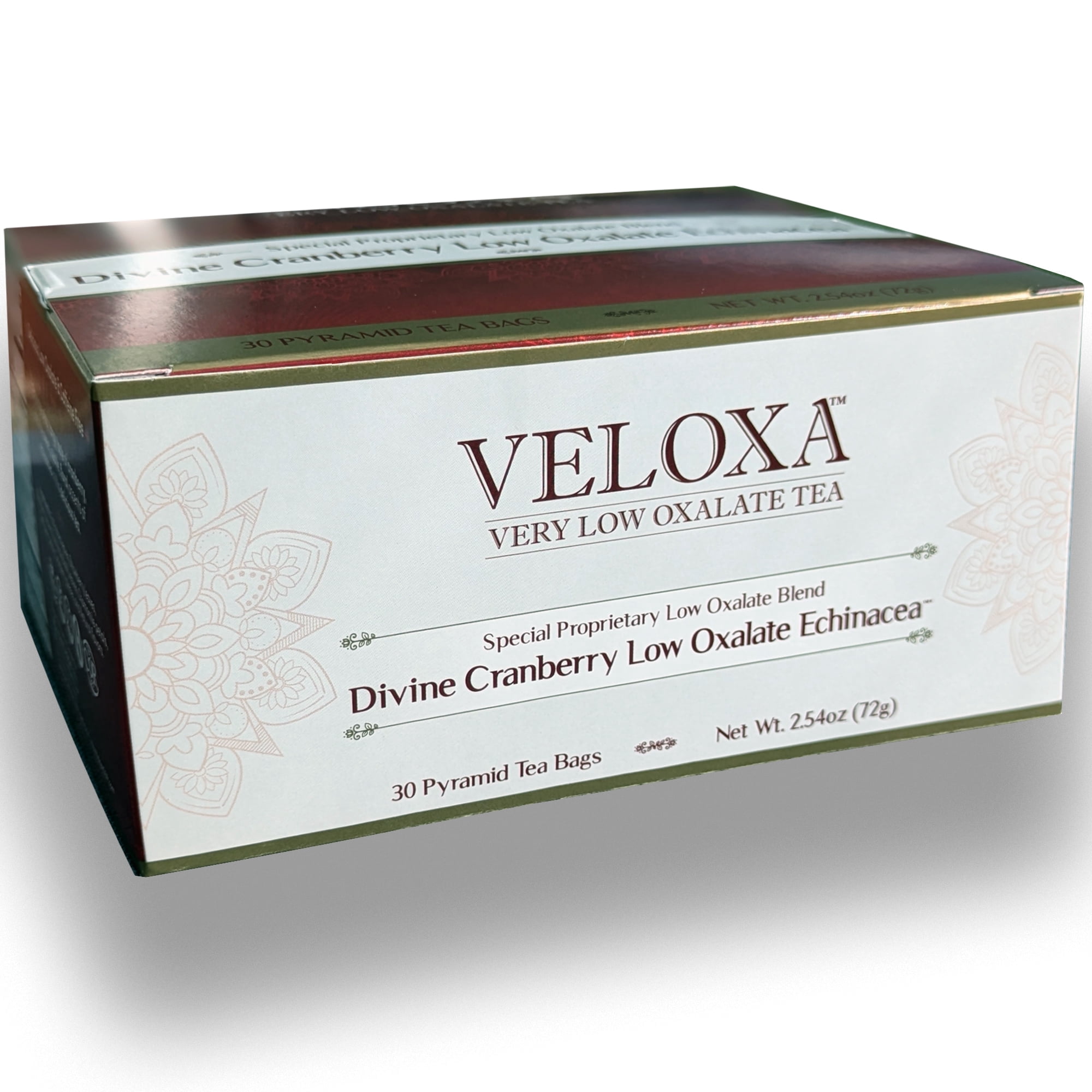 Veloxa Devine Cranberry Low Oxalate Echinacea Tea, 30 Tea Bags ...