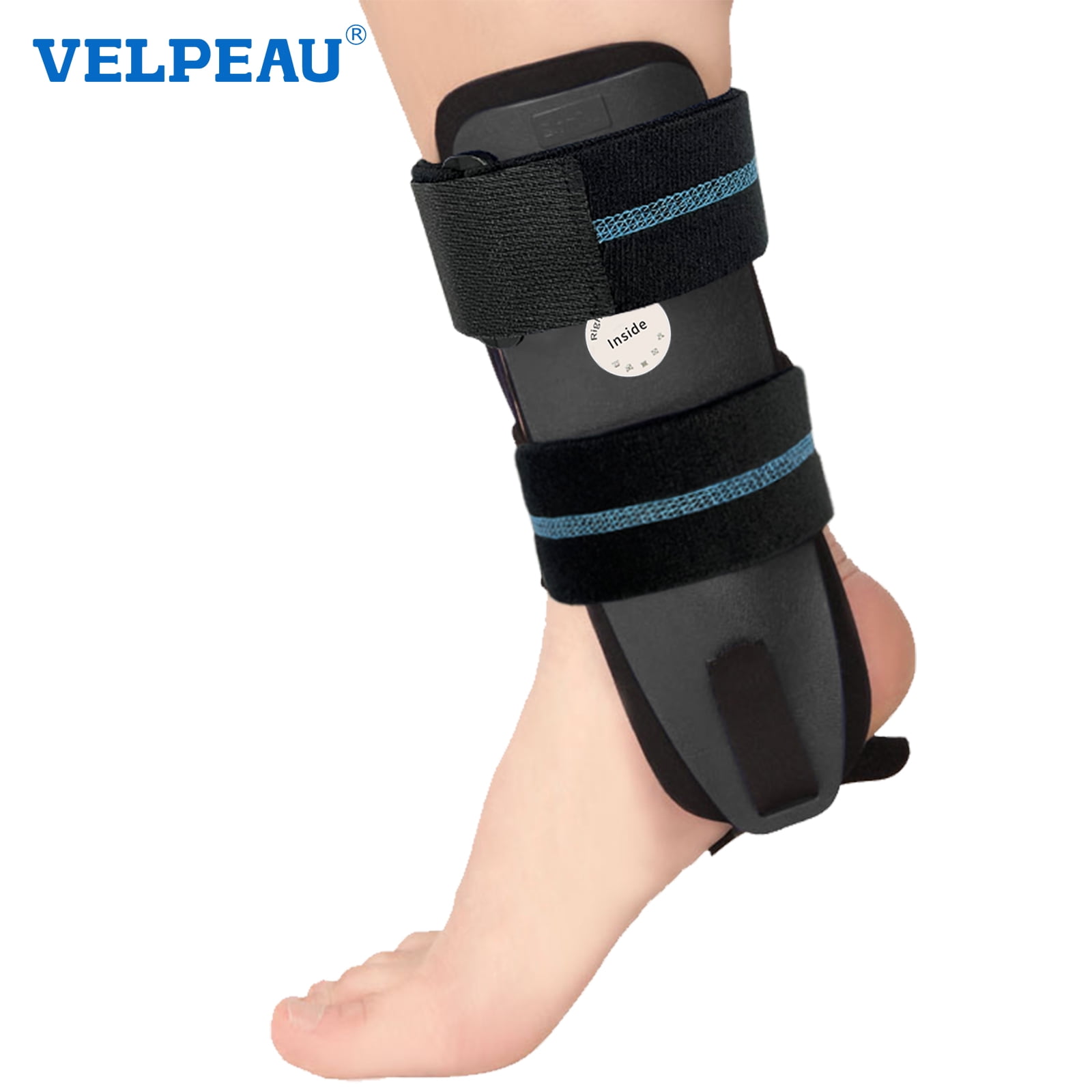 OTC Exoskeleton Ankle Stabilizer, Heel Locking Straps, Black, Large ...