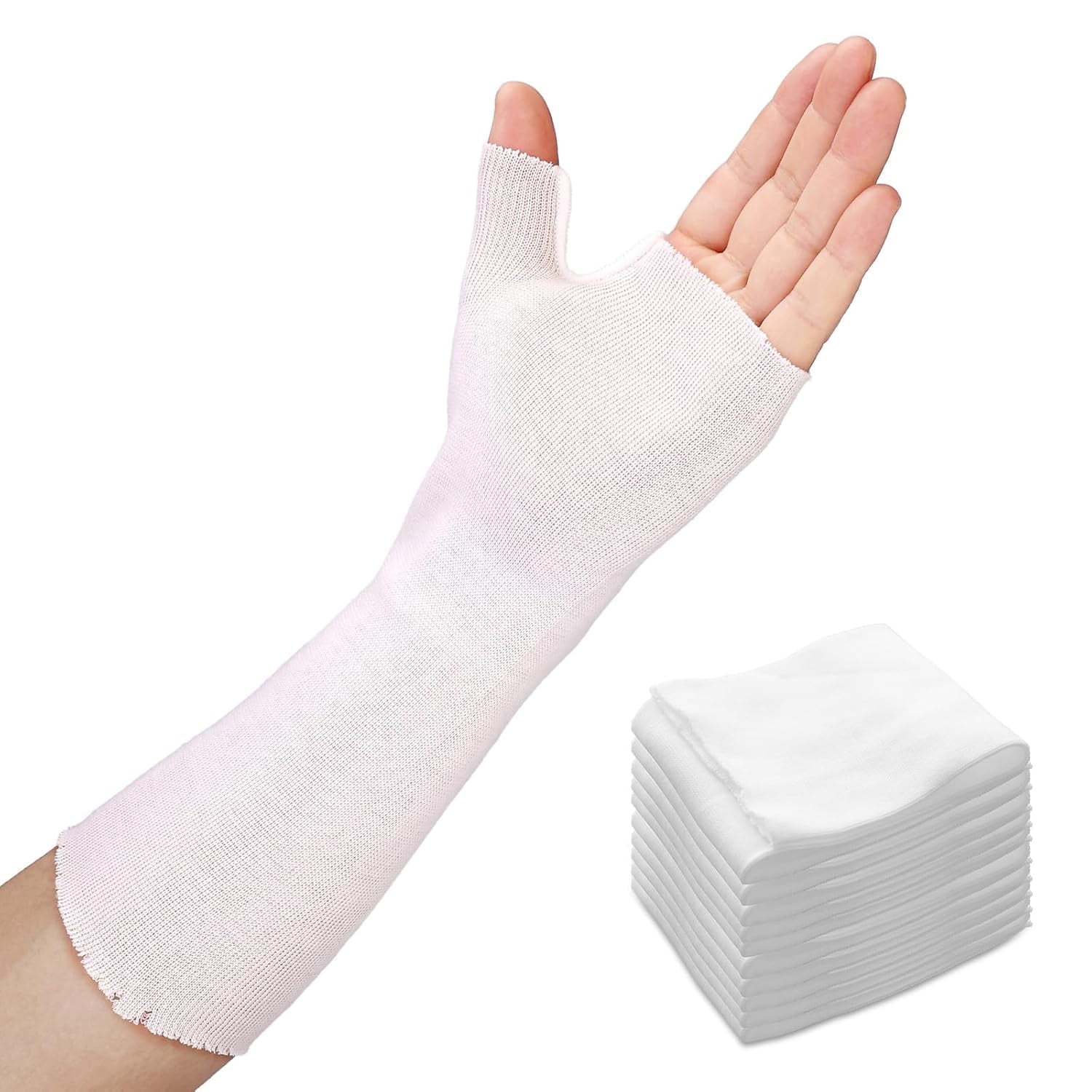 Velpeau Wrist & Thumb Spica Stockinette (10 Pack), Medium, Cotton ...