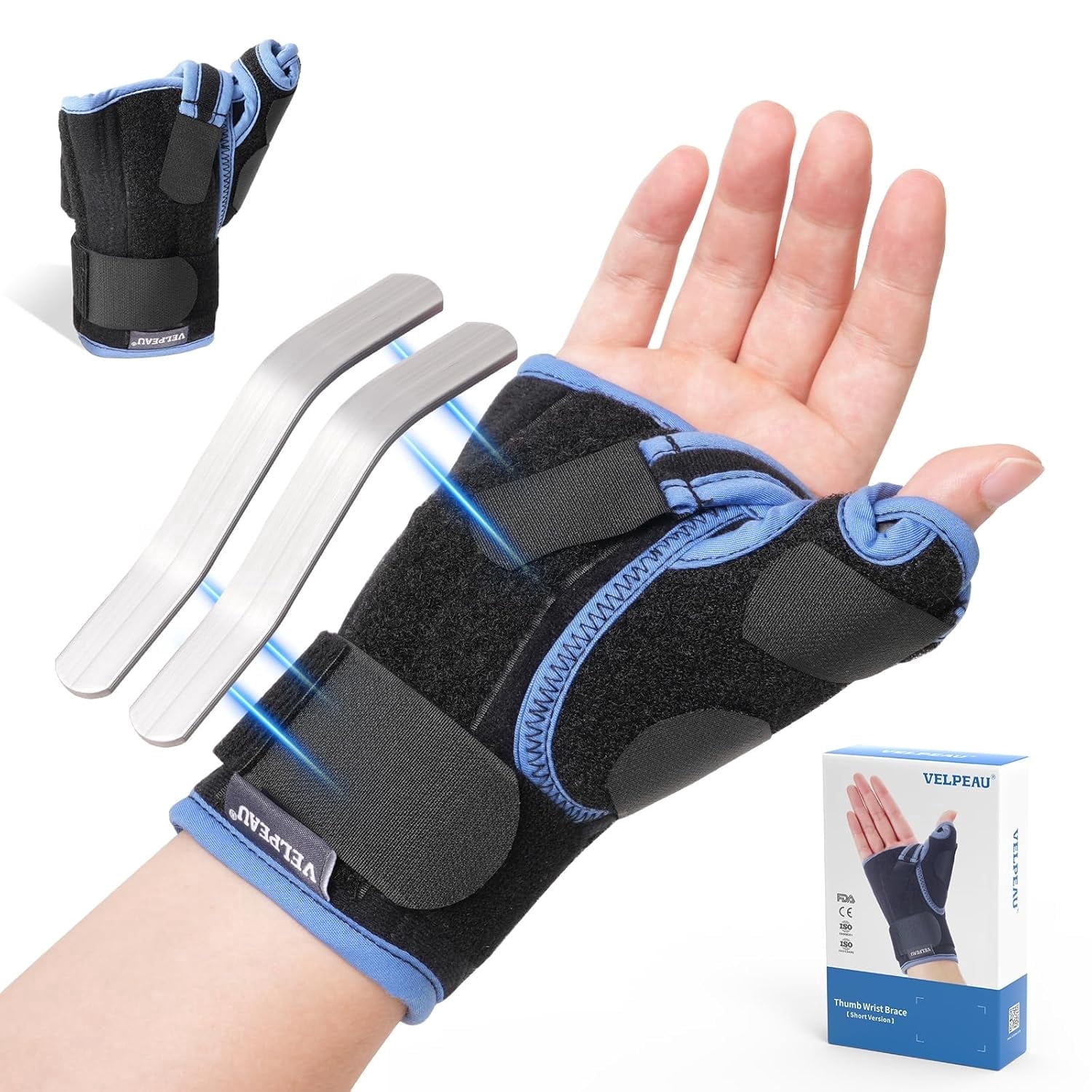 Velpeau Wrist Brace with Thumb Spica Splint for De Quervain's ...