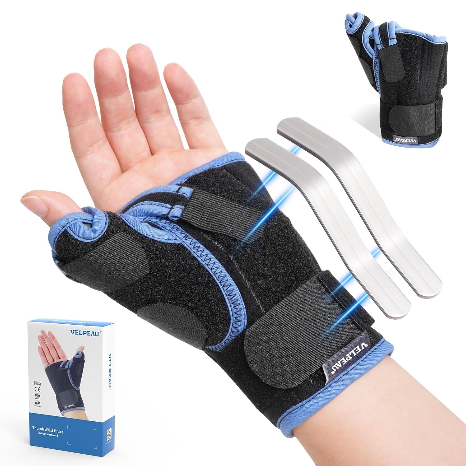 Velpeau Wrist Brace with Thumb Spica Splint for De Quervain's ...