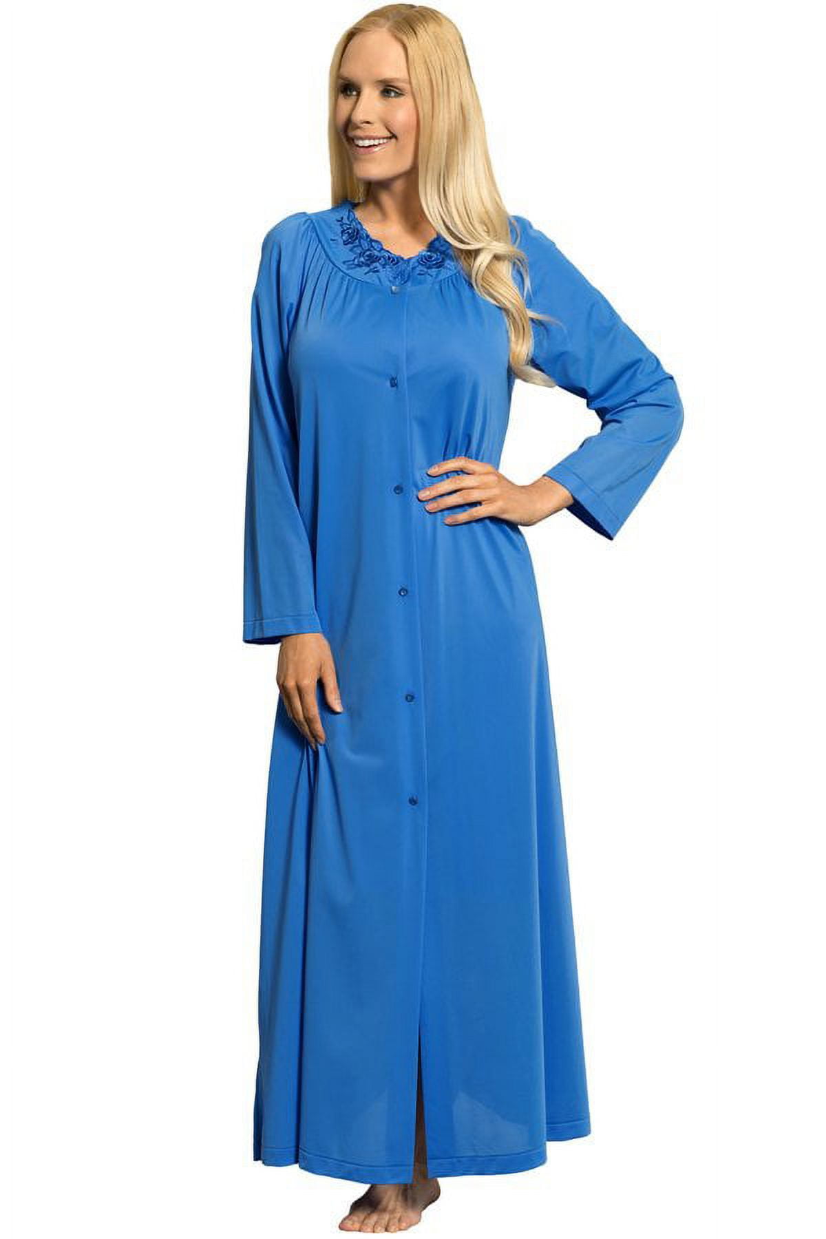 Velrose Lingerie Shadowline Long Sleeve Button Down Robe 71280/71280X ...