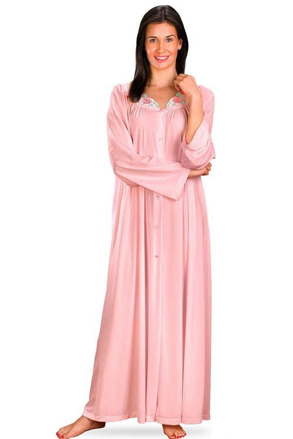 Shadowline Lingerie by Velrose Long Sleeve Button Down Robe 71280 ...