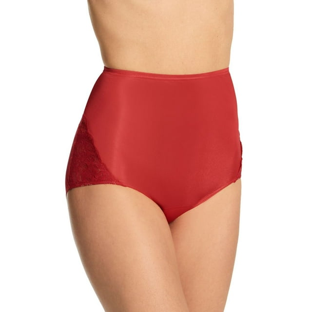 Velrose Lingerie Shadowline Nylon Full Brief Panty with Lace, 3-Pack 17082/17082X-3PK - Walmart.com