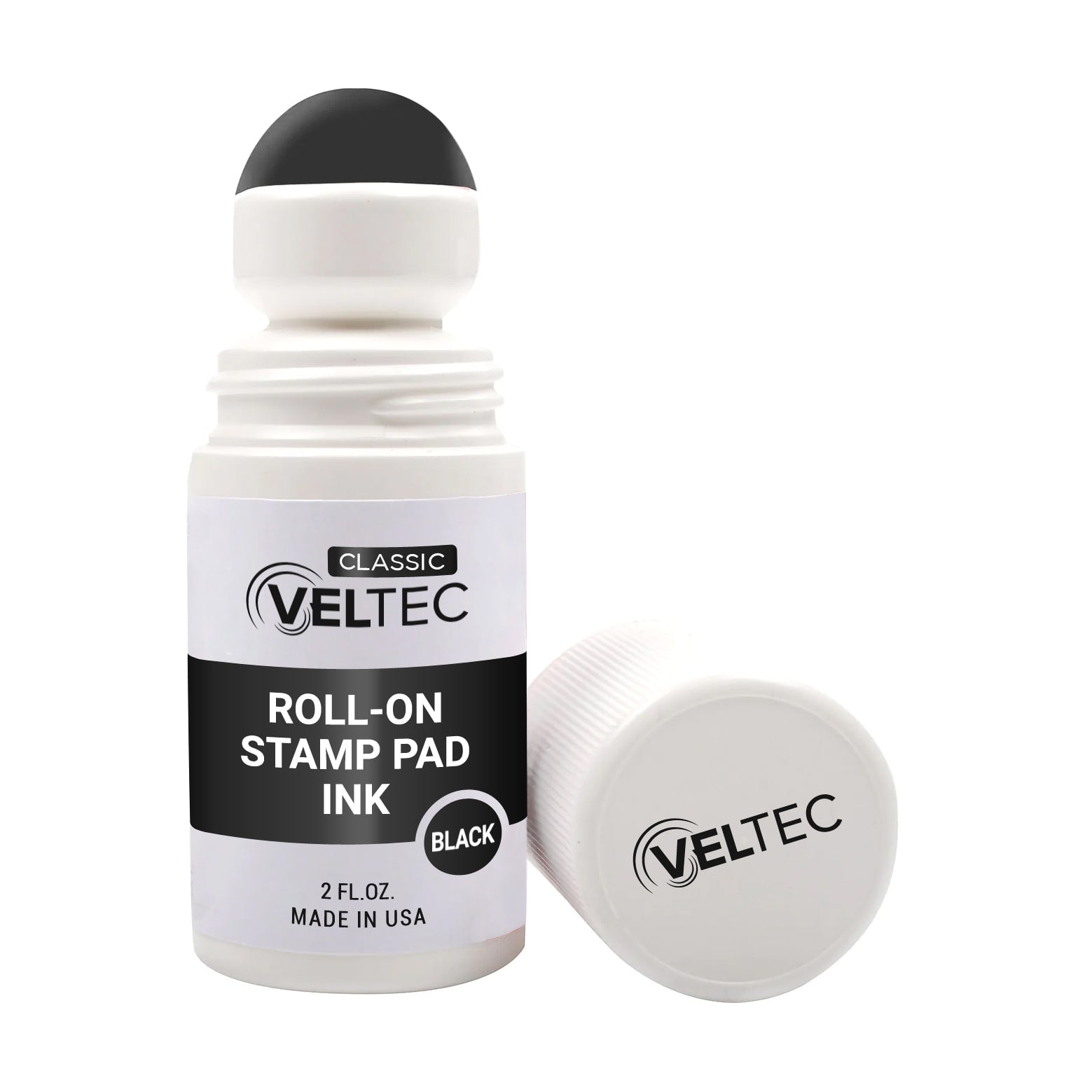 Veltec Non-Toxic Quick-Dry Roll-on Stamp Pad Ink Refill, 2 oz Bottle ...