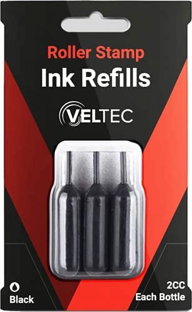 Veltec Identity Theft Protection Roller Stamp Refill Ink (3 Pack ...