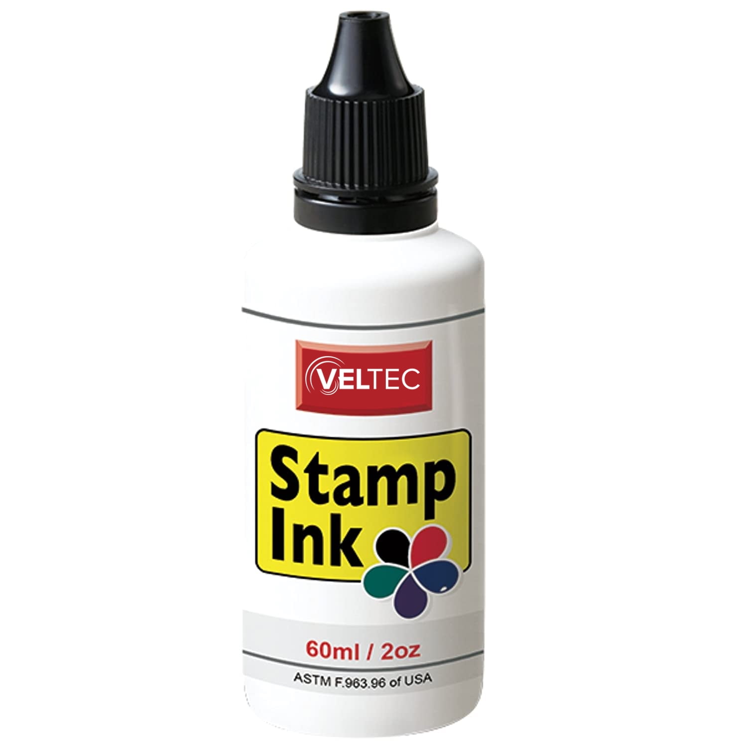 Veltec Stamp Refill Ink, 2 oz, Water-Based, for Self-Inking Stamps and ...
