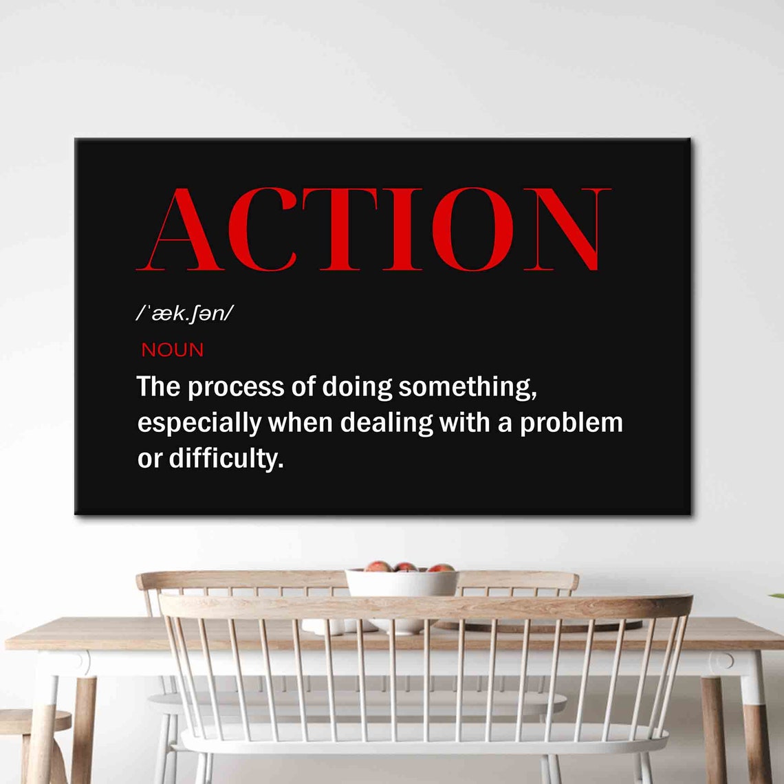 Velto Action Definition Wall Art, Success Canvas, Inspirational Wall ...