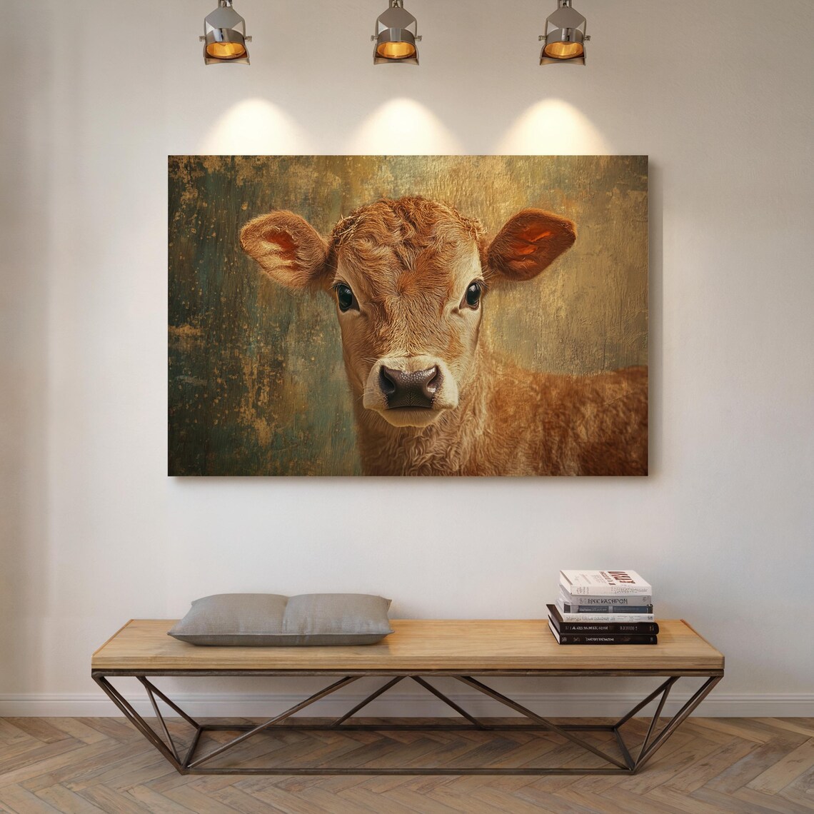 Velto Adorable Calf Portrait, Close-Up of Young Calf with Warm ...