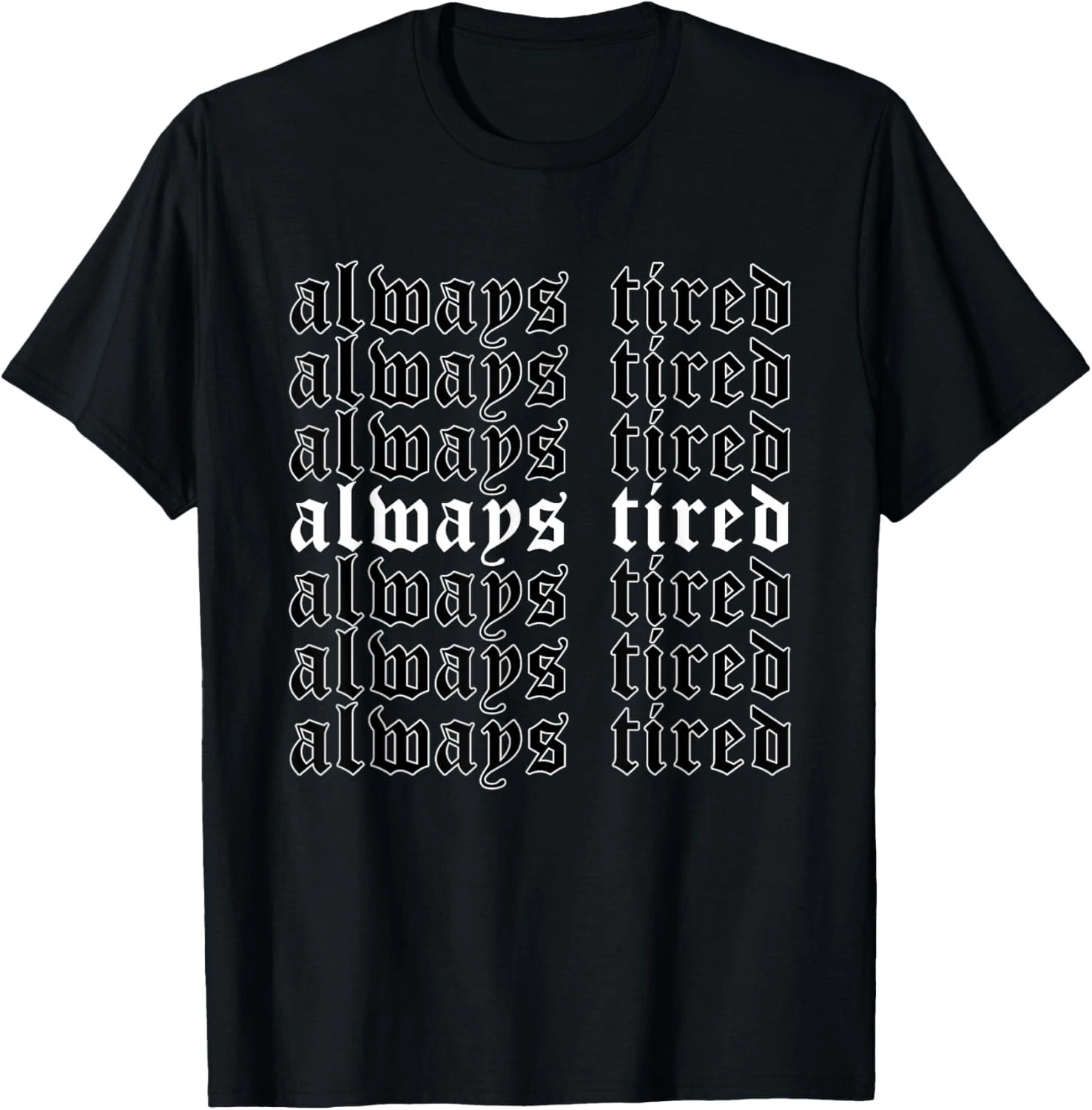Velto Always Tired - Aesthetic Soft Grunge Goth Egirl Eboy T-Shirt All ...