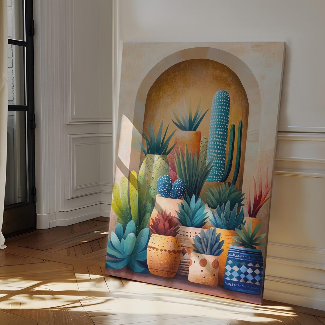 Velto Boho Cacti and s Canvas Art - Colorful Southwest Decor, Desert ...