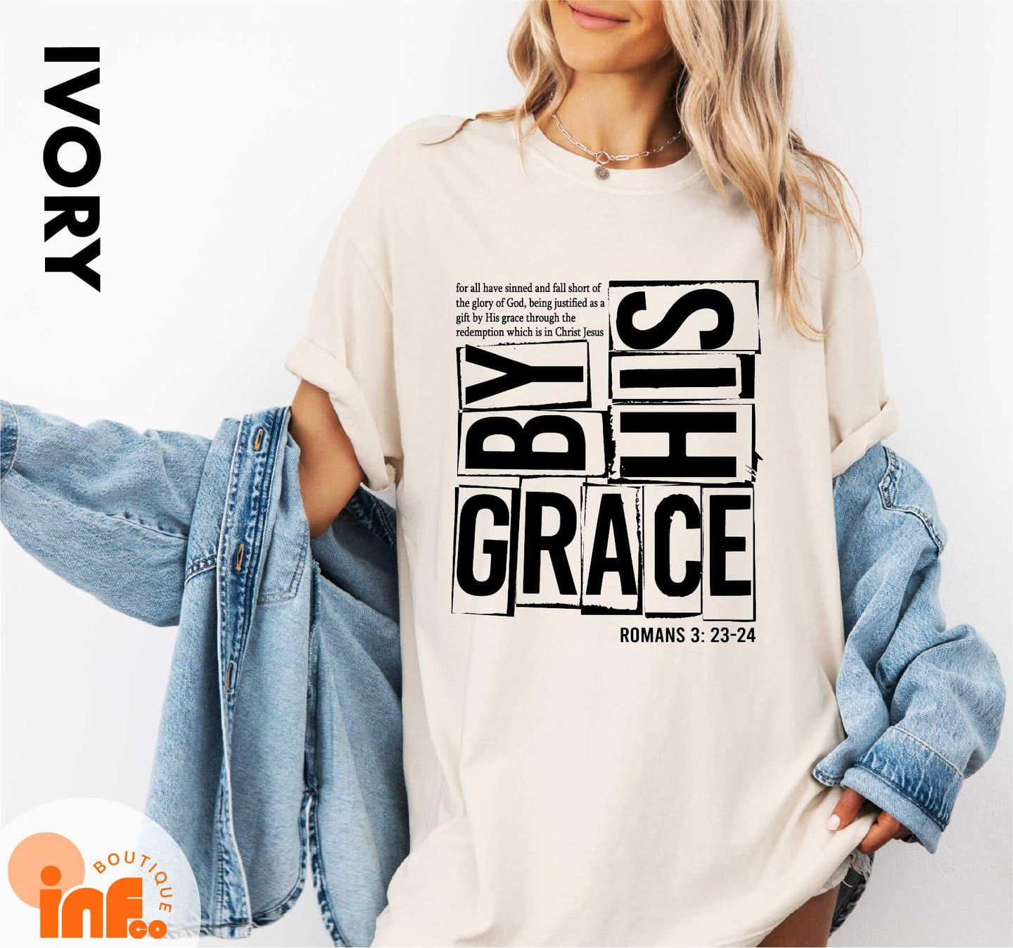 Velto By His Grace Shirt, Bible Verse T-Shirt, Christian Believer Shirt ...