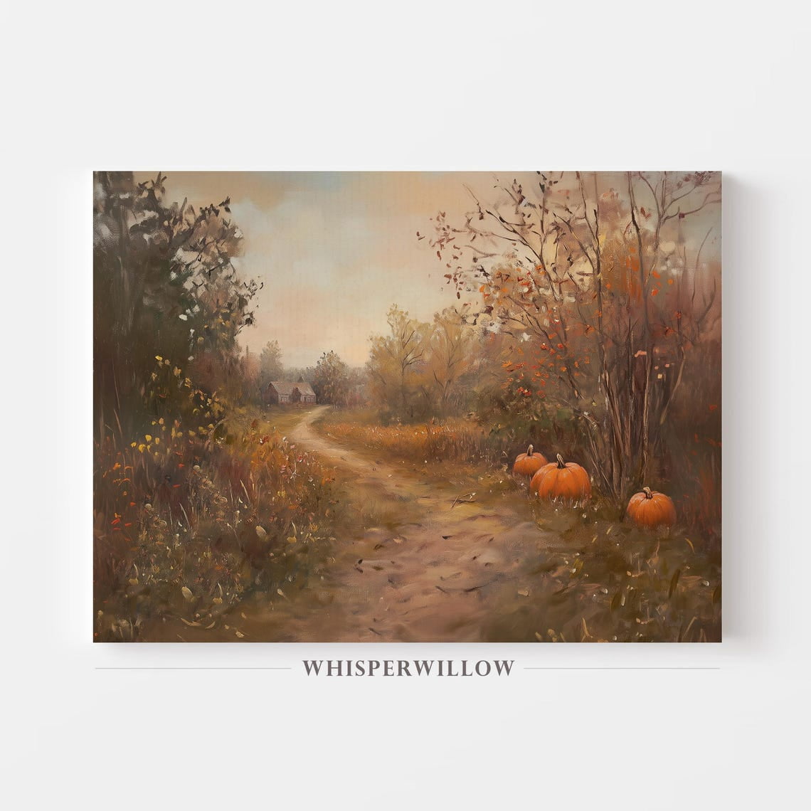 Velto Canvas Wall Art - Vintage Countryside Pumpkin Patch, Autumn ...
