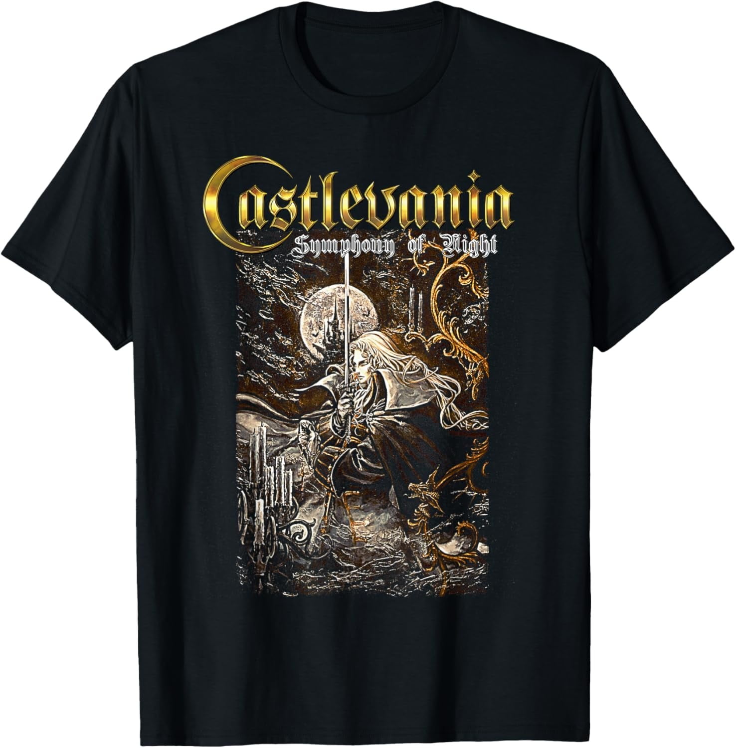 Velto Castlevania Symphony Box Art Gothic Moon Night Retro Gamer T ...
