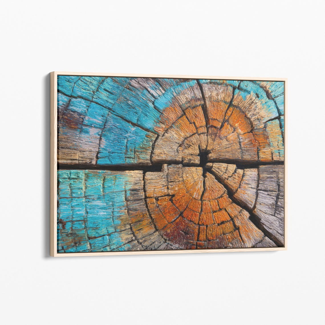 Velto Colourful Tree Rings Canvas Print | Elegant Natural Wall Art ...