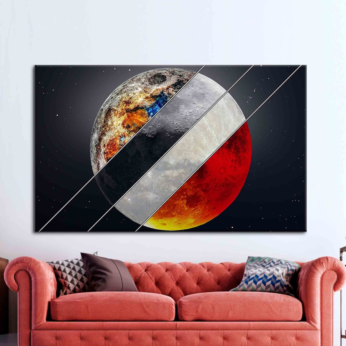 Velto Cosmos Artwork, Milky Way, Moon Taken During Different Phases ...