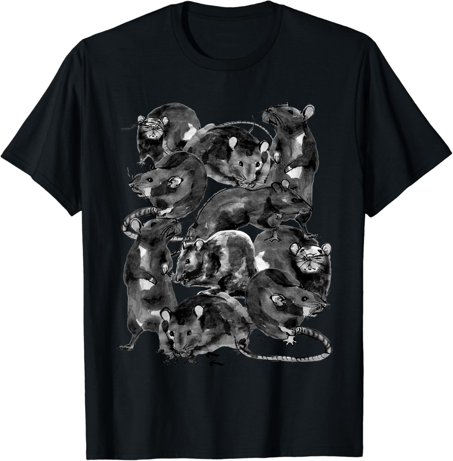 Velto Creepy Rat King Wicca Witch Goth Rats Drawing Rodent Lovers T ...