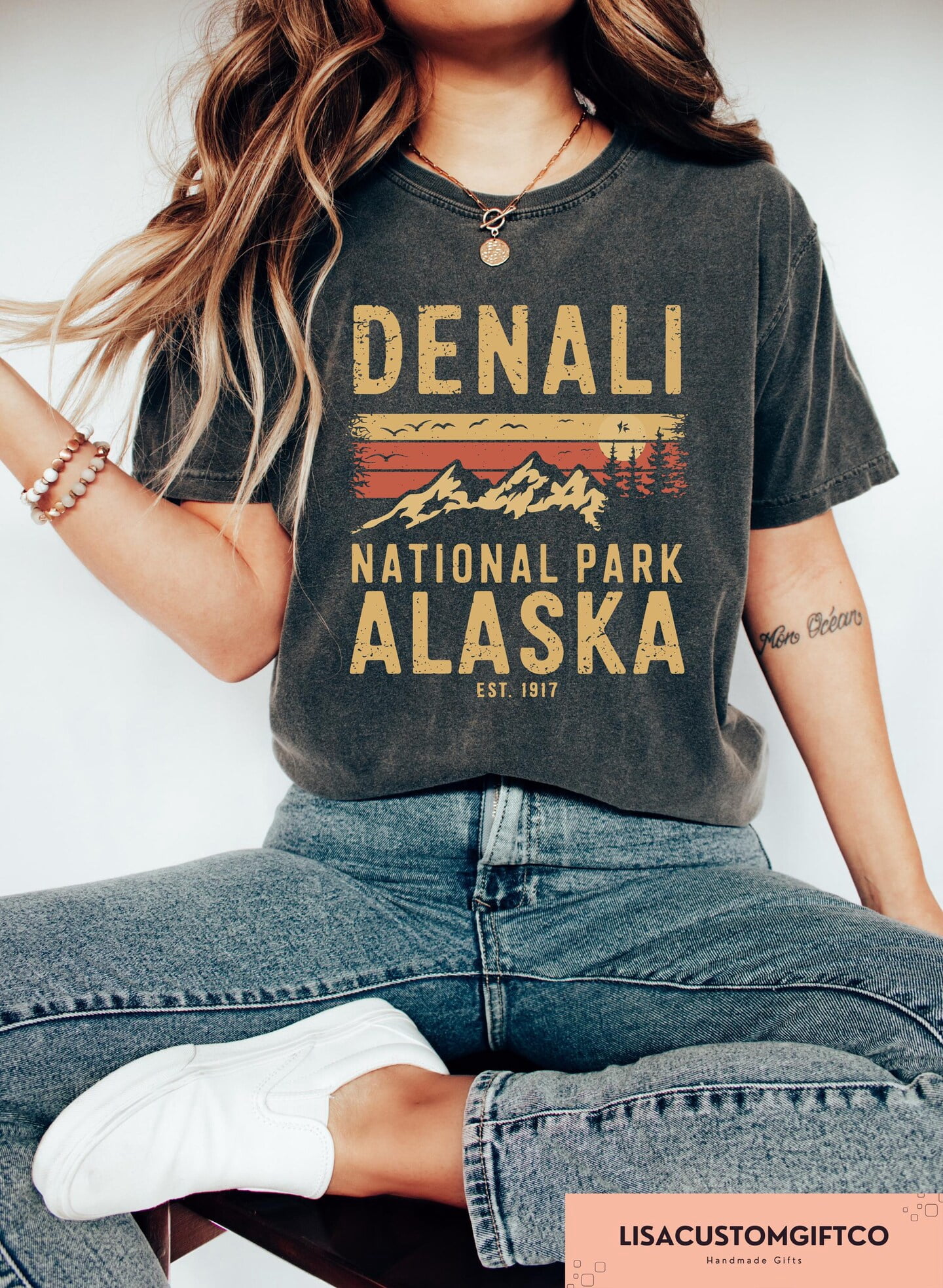 Velto Denali National Park T-shirt, Alaska Mountain Graphic Apparel ...
