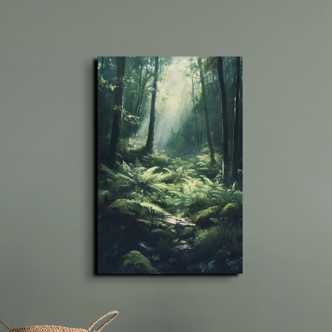 Velto Enchanted Forest Fern Canvas Art Gothic Dark Academia ...