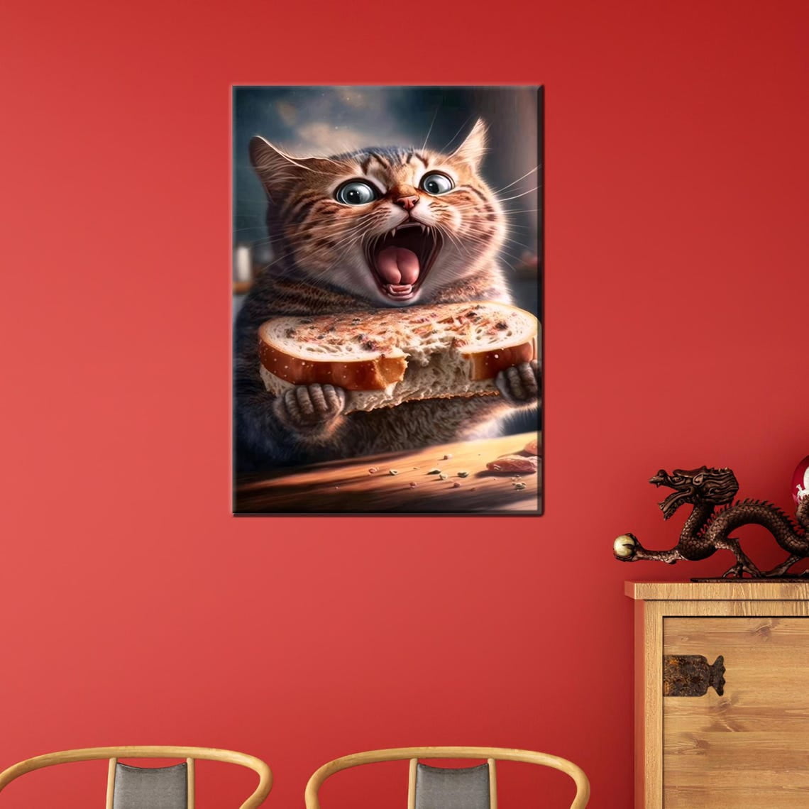 Velto Gift For Her, Modern Artwork, Cute Cat Animal Art, Decor Art, Cat ...
