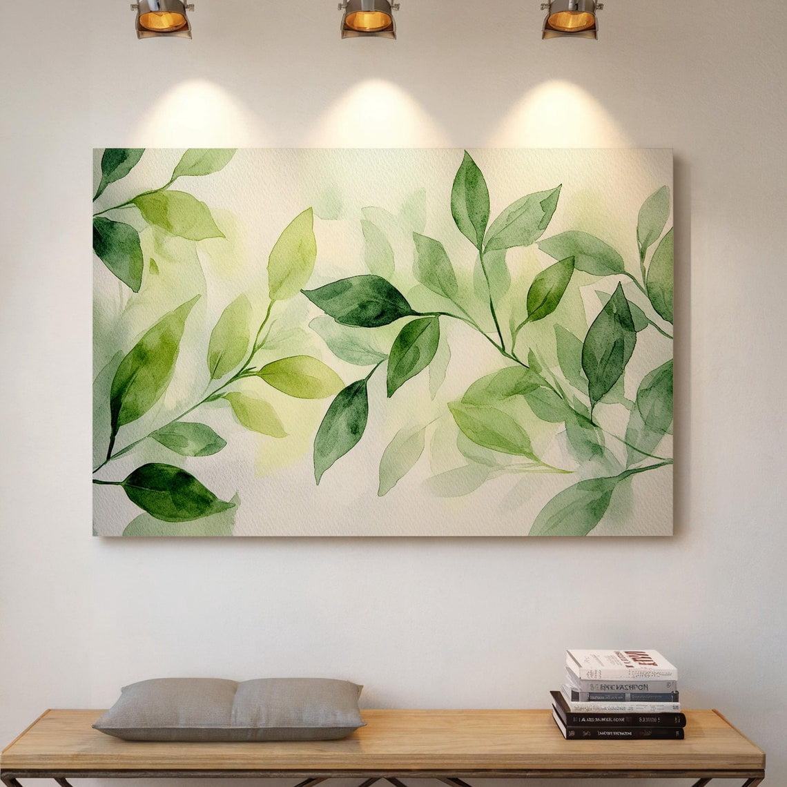 Velto Green Leaves Botanical Wall Art, Nature Inspired Leaf, Botanical ...