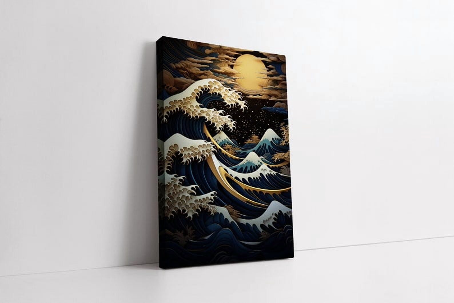 Velto Hokusai Artwork, Japanese Ocean Print, Canvas Print, The Great ...