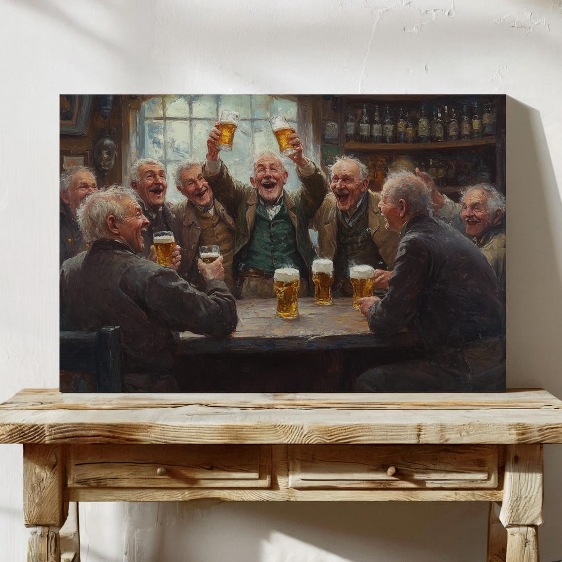 Velto Irish Pub Scene Canvas Art Rustic Home Bar Inspired Wall Decor ...
