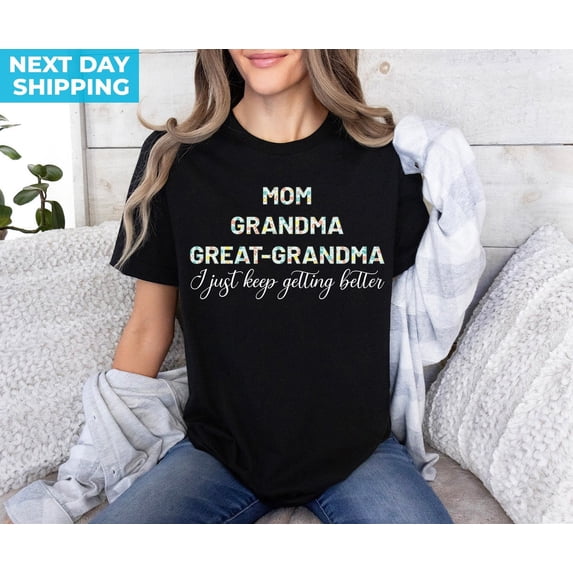 Velto Mom Grandma Great-Grandma Shirt, Mother's Day Gift for Grandma ...