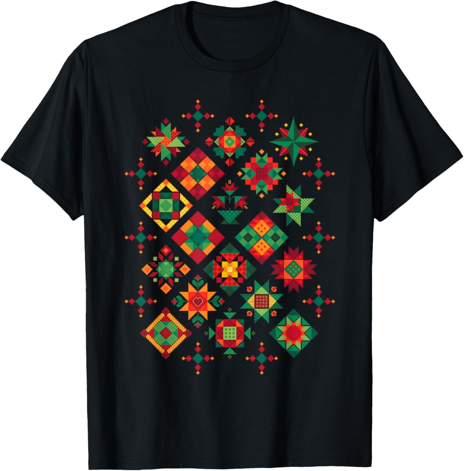 Velto Quilting Block Pattern Quilters Sewing Lovers Quilt Women T-Shirt ...