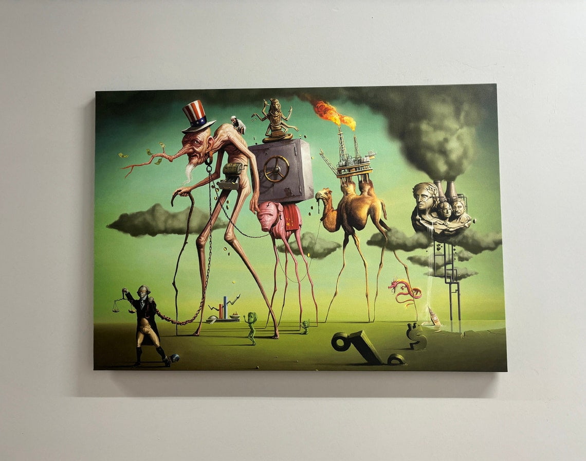Velto Salvador Dali The American Dream, Salvador Dali Canvas Art, Dali ...