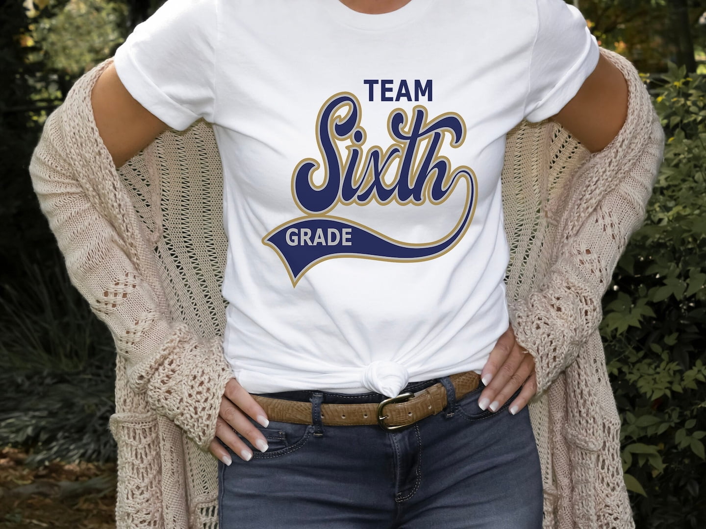 Velto Sixth Grade Teacher Graphic T-Shirt Middle School Classroom Team ...