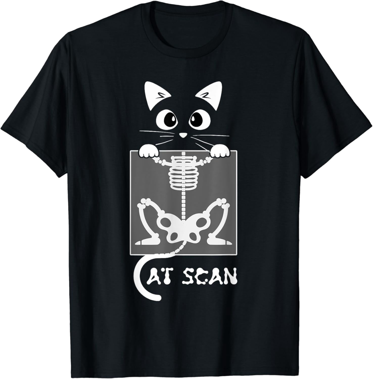 Velto Skeleton Cat Scan Ct Scaning X Ray Pun Rad Tech T-Shirt All Size ...