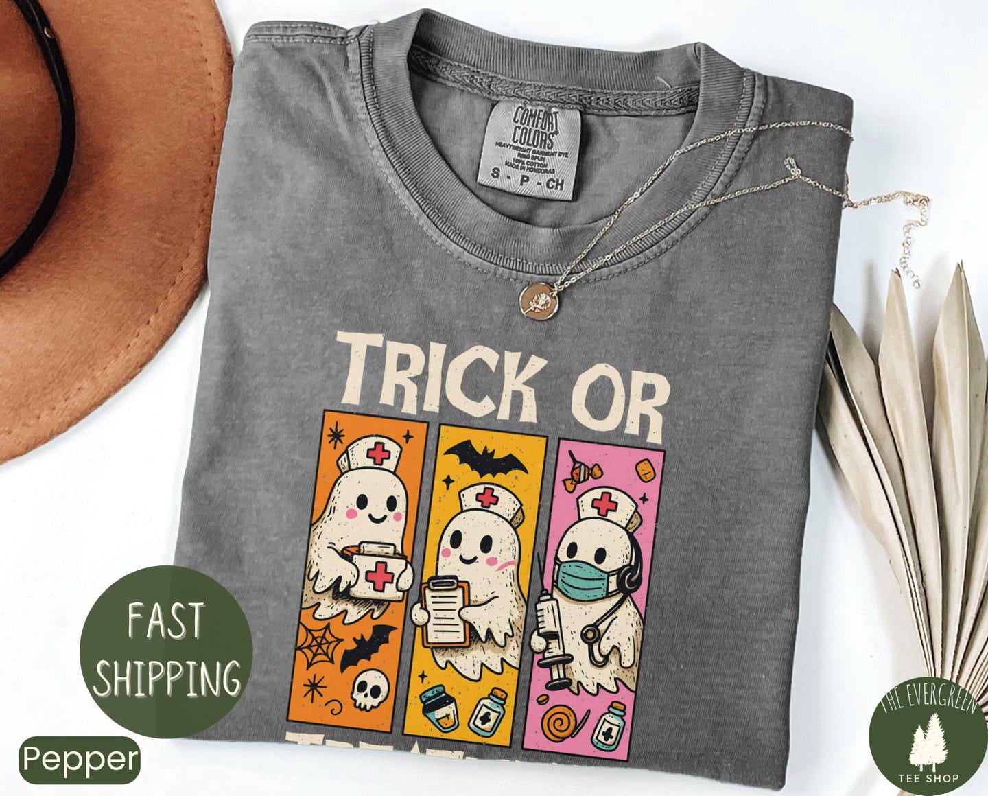 Velto Spooky Nurse Graphic Tshirt Oncology Inspired Casual Outfit ...