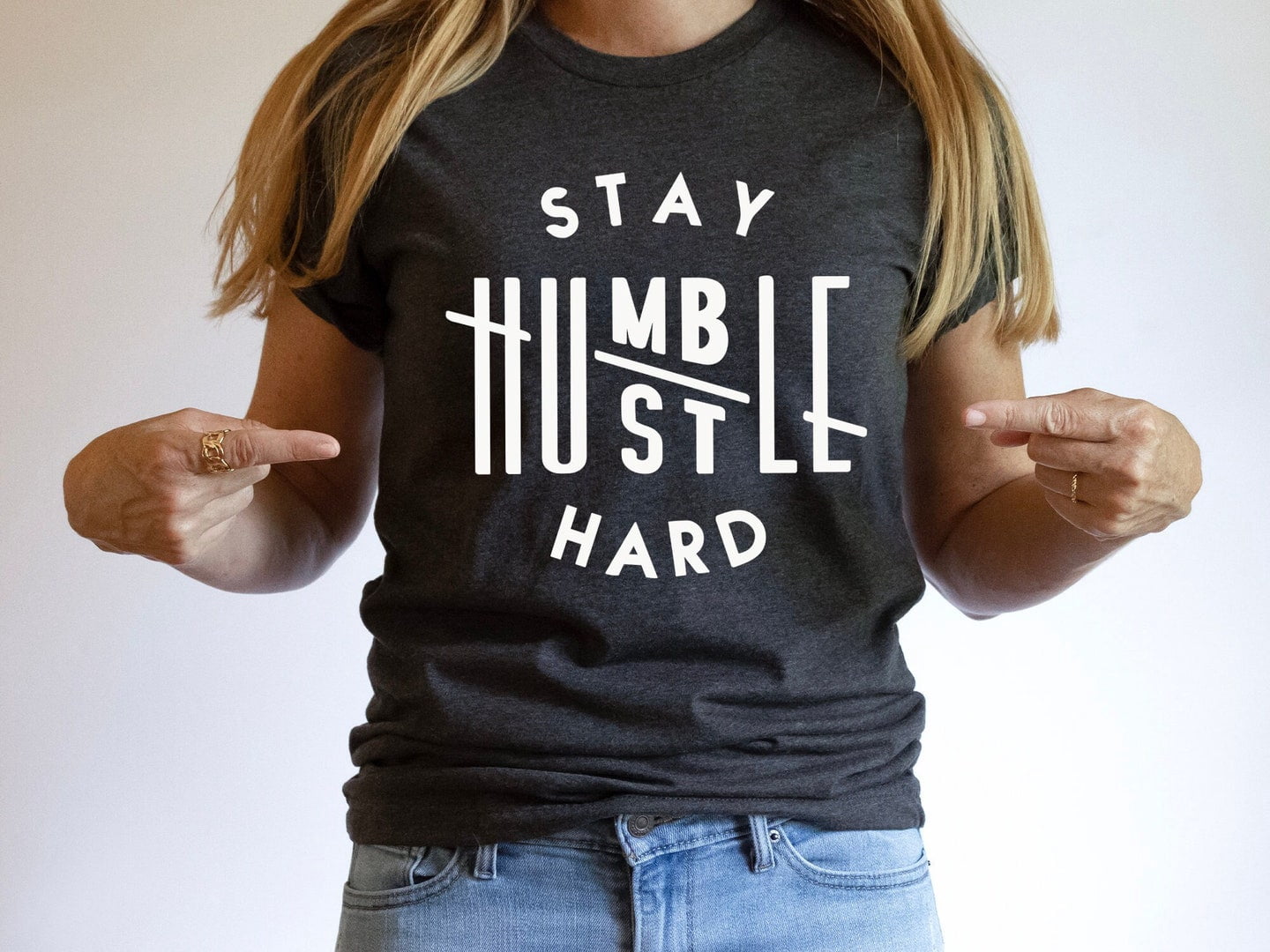 Velto Stay Humble Hustle Hard Graphic Tshirt Motivational Quote Design ...