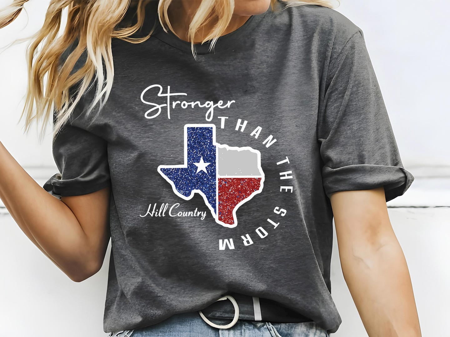 Velto Texas Strong Graphic Tshirt Flood Support Awareness Outfit Pray ...