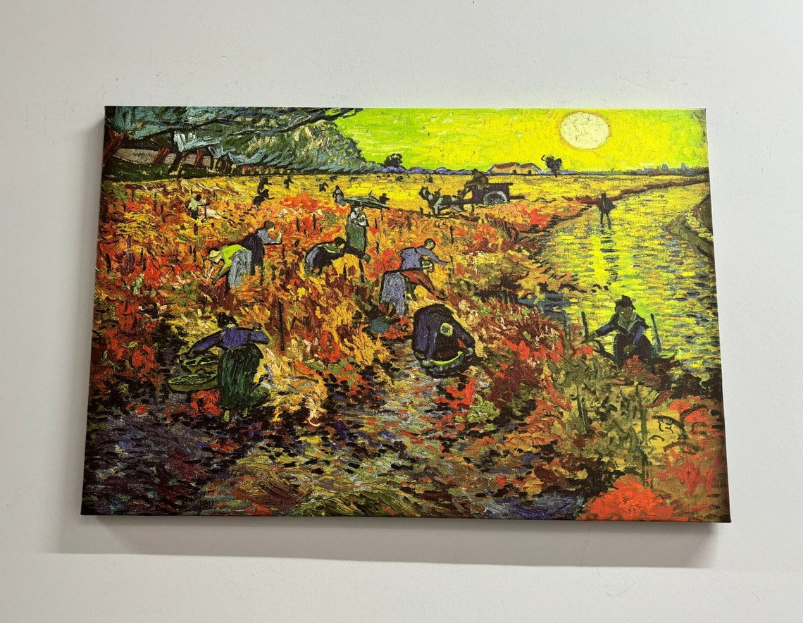 Velto The Red Vineyard 1888, The Red Vineyard Canvas, Reproduction Art ...