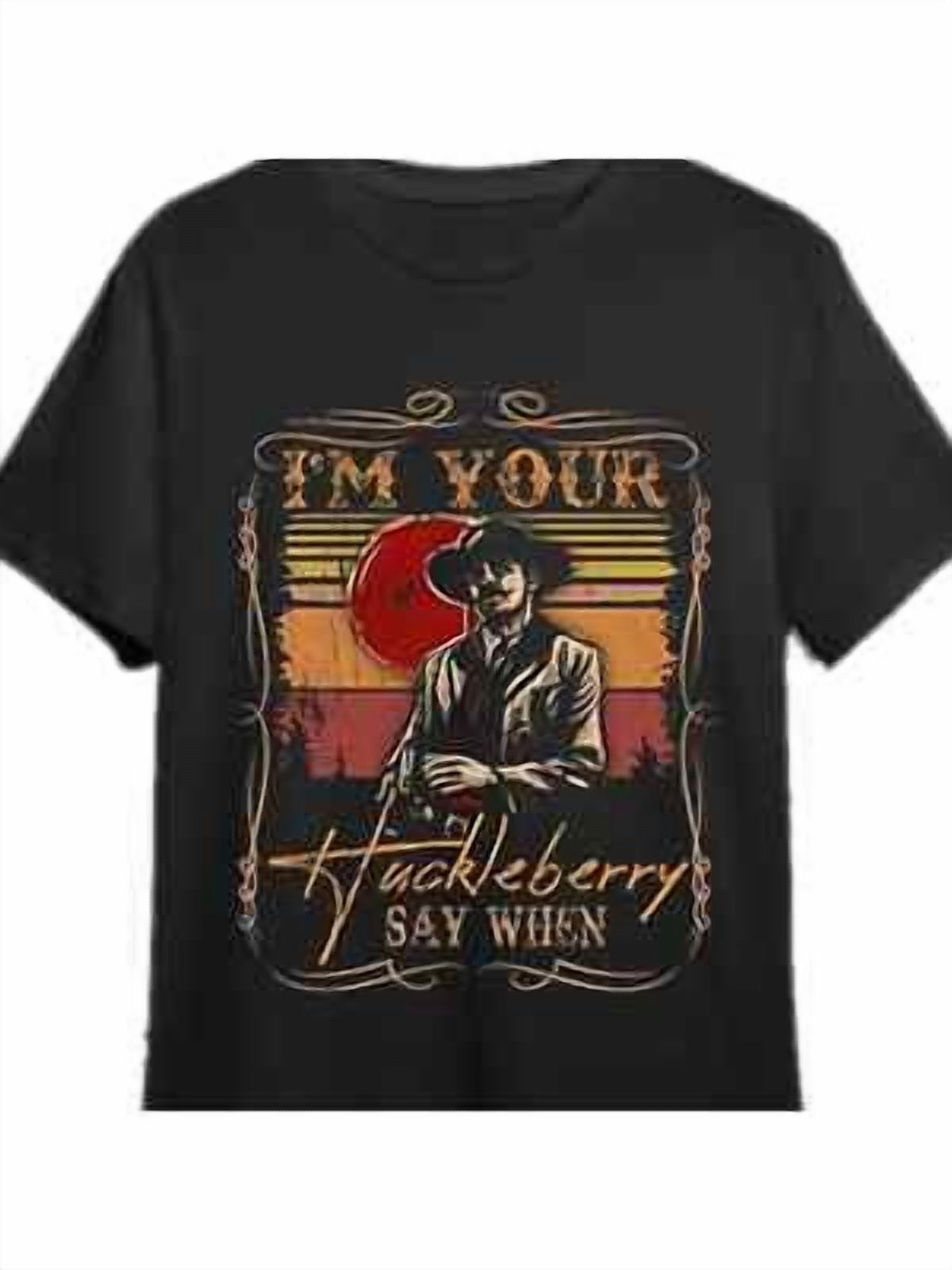 Velto Vintage Black 100% Cotton I Am Your Huckleberry Say When Doctor ...