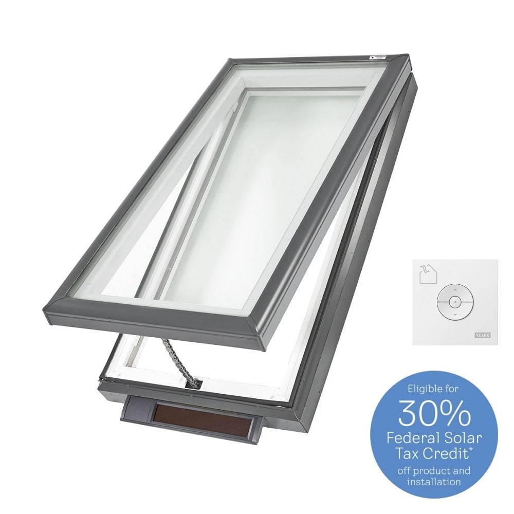 Velux Vcs 2246 2004 22-1/2 X 46-1/2" Laminated Lowe3 Solar Powered Venting Curb Mount - Walmart.com