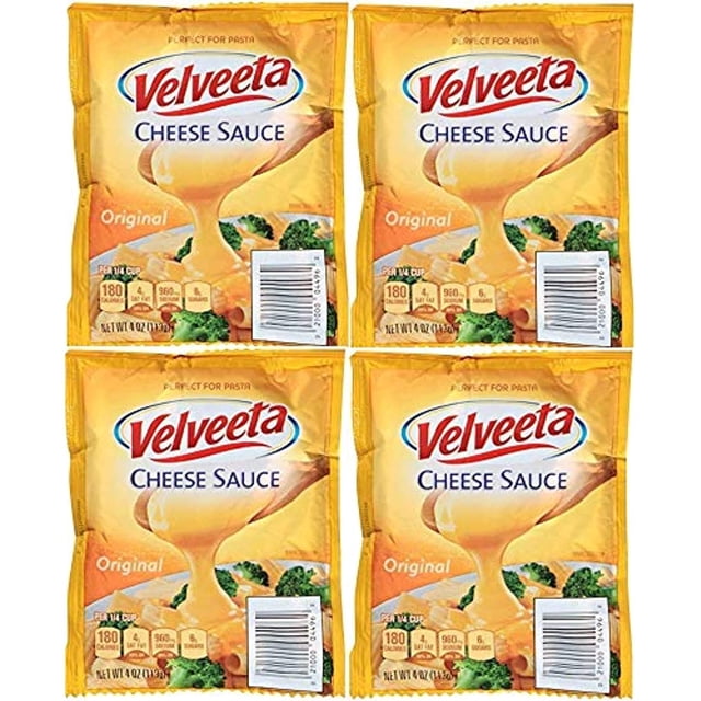 Velveeta Original Cheese Sauce Pack - 4 4oz Packets - Walmart.com