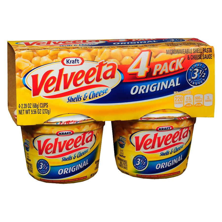 Velveeta EZ Mac Original 2.39 oz 4 ea Pack of 2 - Walmart.com