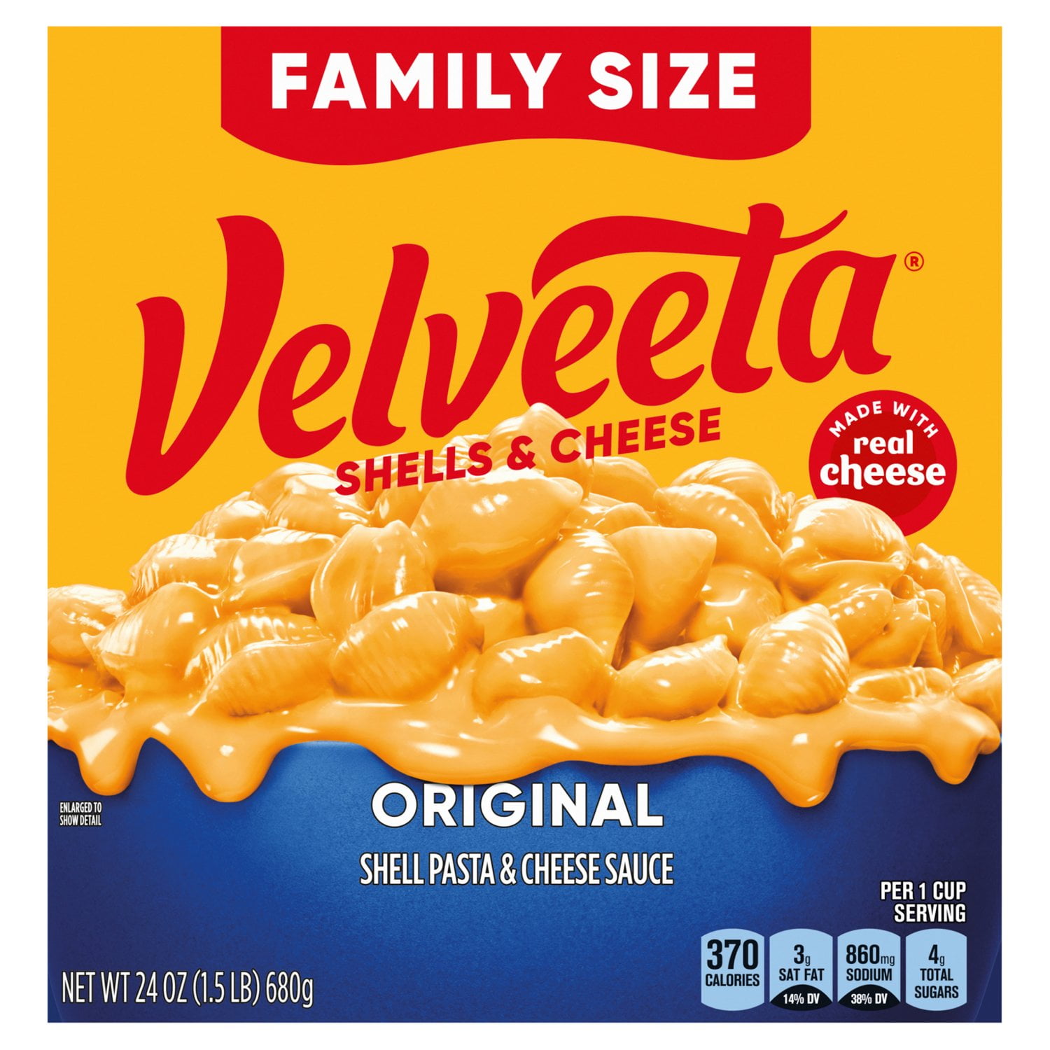 Velveeta Shells & Cheese Original Family Size Box - Walmart.com