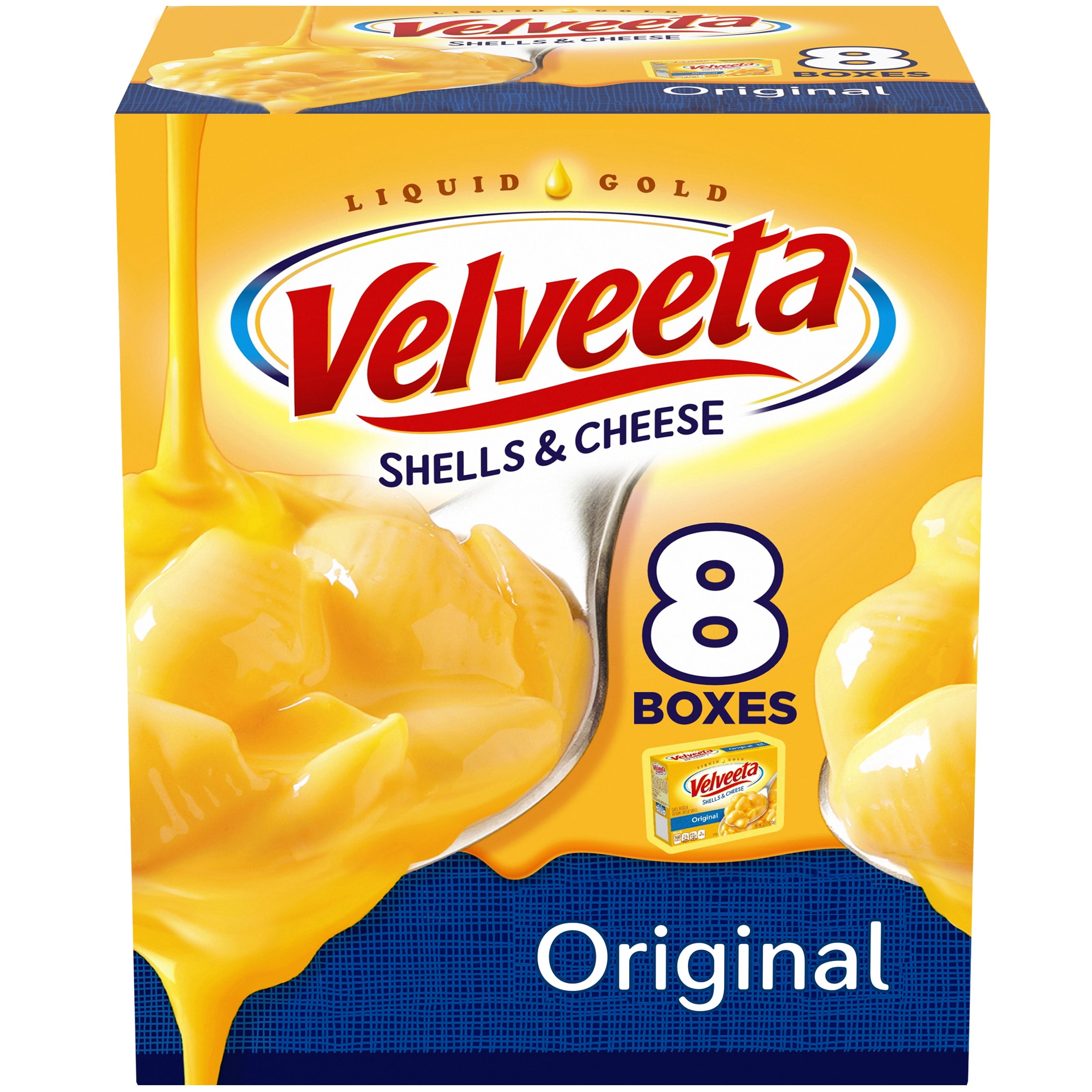 Velveeta Original Shells & Cheese, Macaroni Groceries Side, 8 Pack, 12 ...