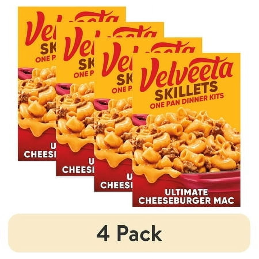 (4 pack) Velveeta Ultimate Cheeseburger Macaroni and Cheese Dinner Kit ...