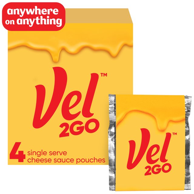Velveeta Vel2Go Cheese Sauce, 1.1 oz Pouches, 4 per Box - Walmart.com