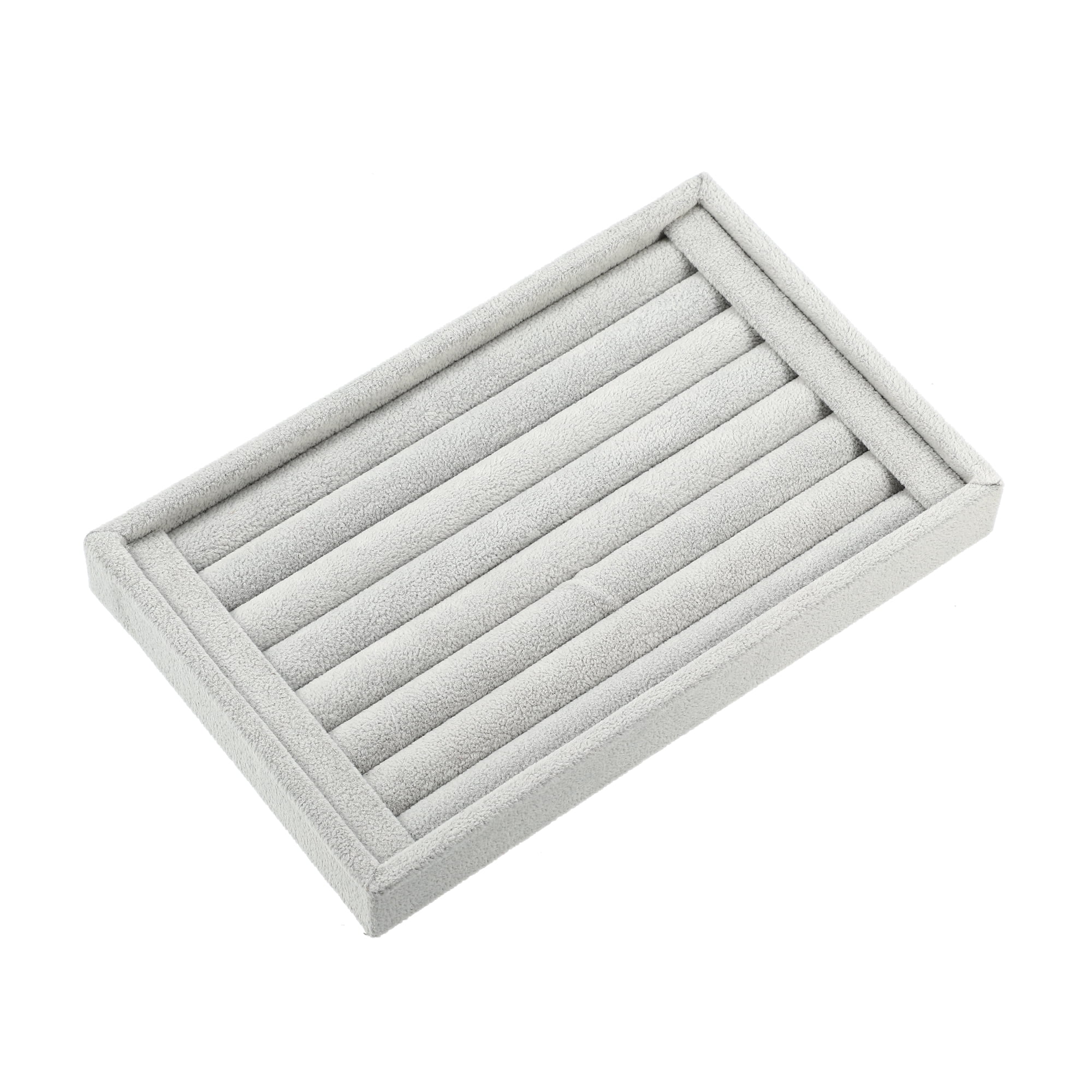 Velvet 7 Slots Jewelry Trays Stackable Tray Box Showcase for Rings ...